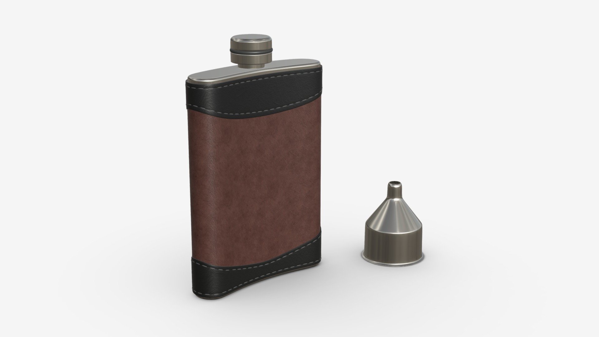 Flask with leather wrap - Buy Royalty Free 3D model by HQ3DMOD ...