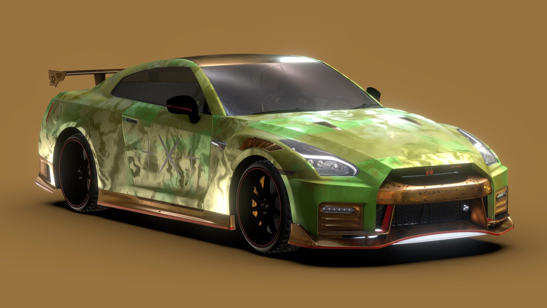 Nissan R35 Golden Car - 3D model by Arslon.Aminboyv™ (@RxARSLON ...
