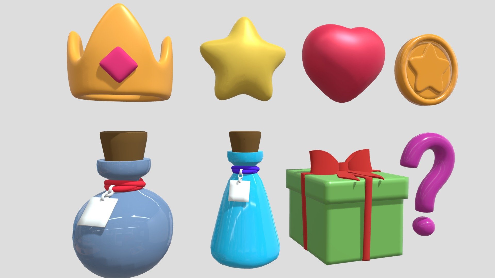 Cartoon Objects - 3D model by IanaM [df25c9b] - Sketchfab