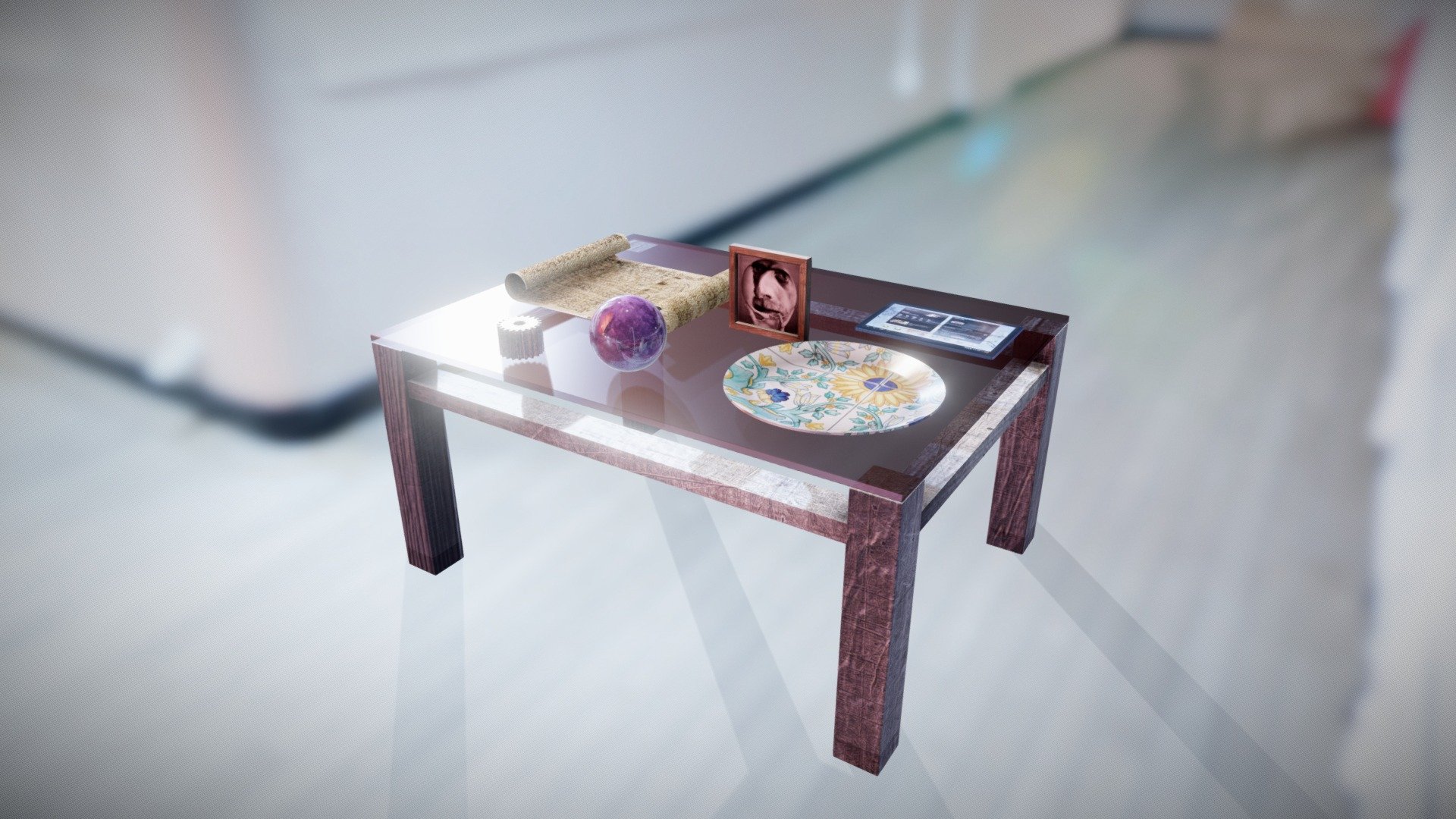 Mesa con objetos - 3D model by CNogal [df27e86] - Sketchfab