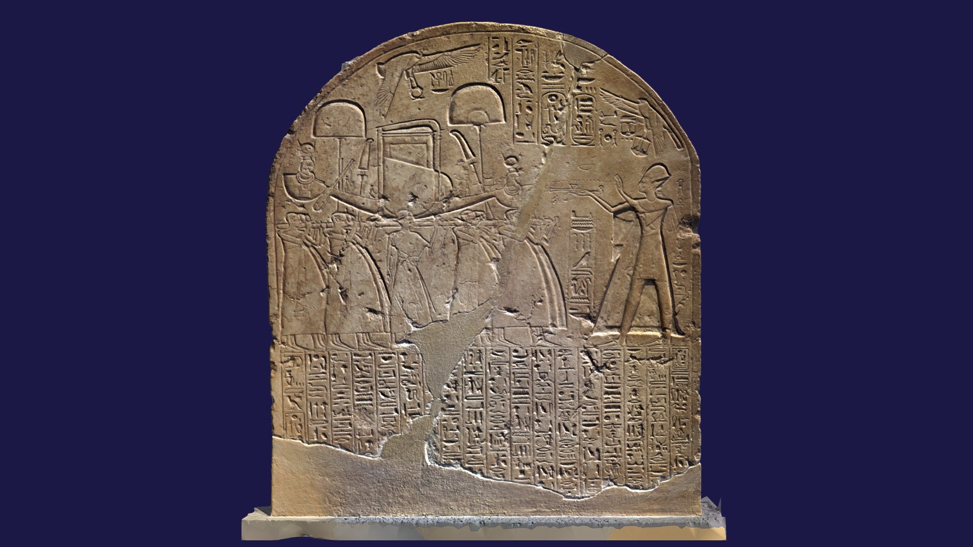 Egyptian stela - Download Free 3D model by danielpett [df28f05] - Sketchfab