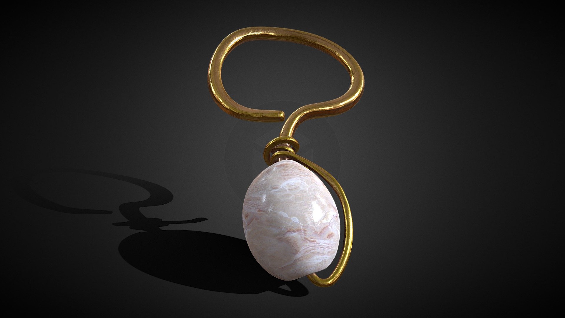 Золотая серьга/Ear Ring (SG_19_8_3_4_005_2_2) - 3D model by RUTRUM ...
