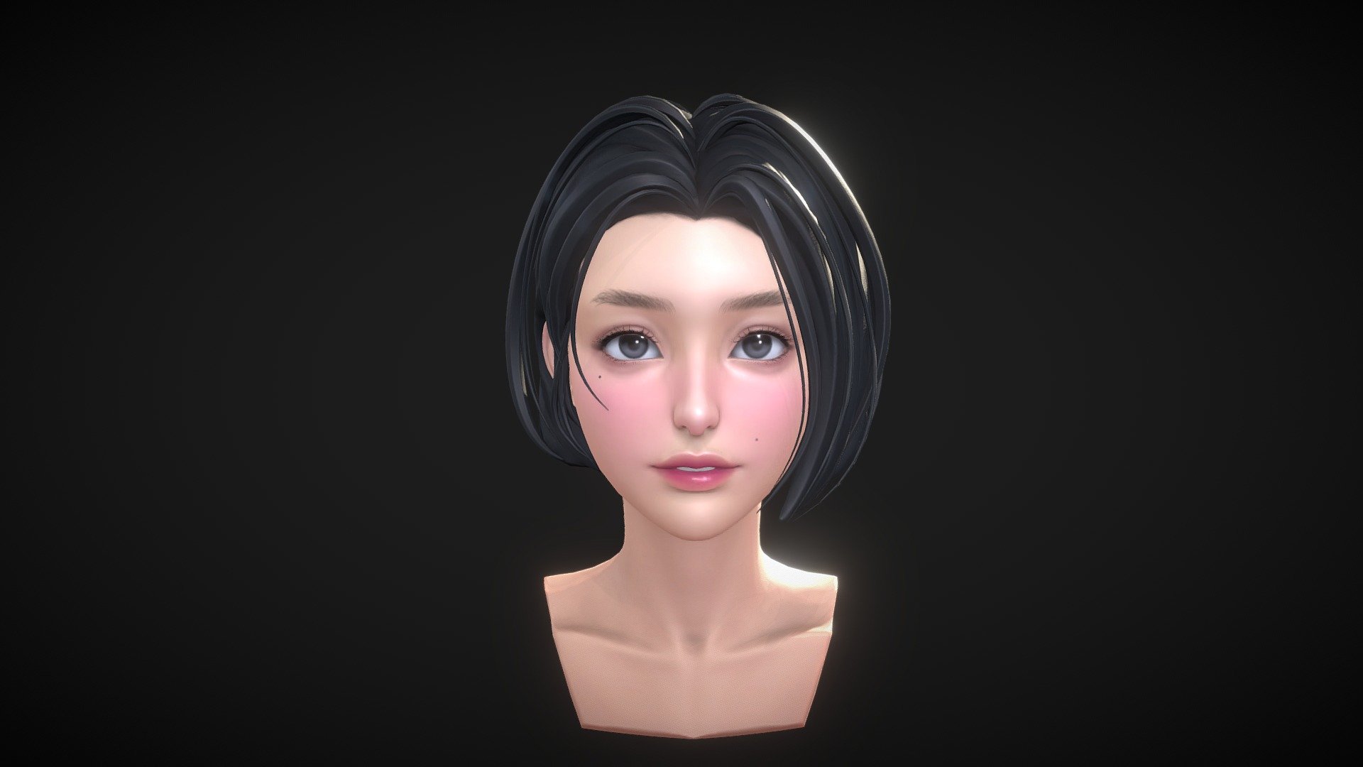 Stylized Asian Women Face - 3D model by neogools [df2a6e0] - Sketchfab