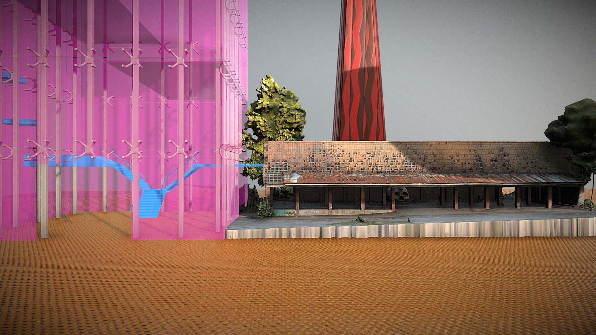 glass building - Download Free 3D model by blueraincoat.li [df2a836 ...