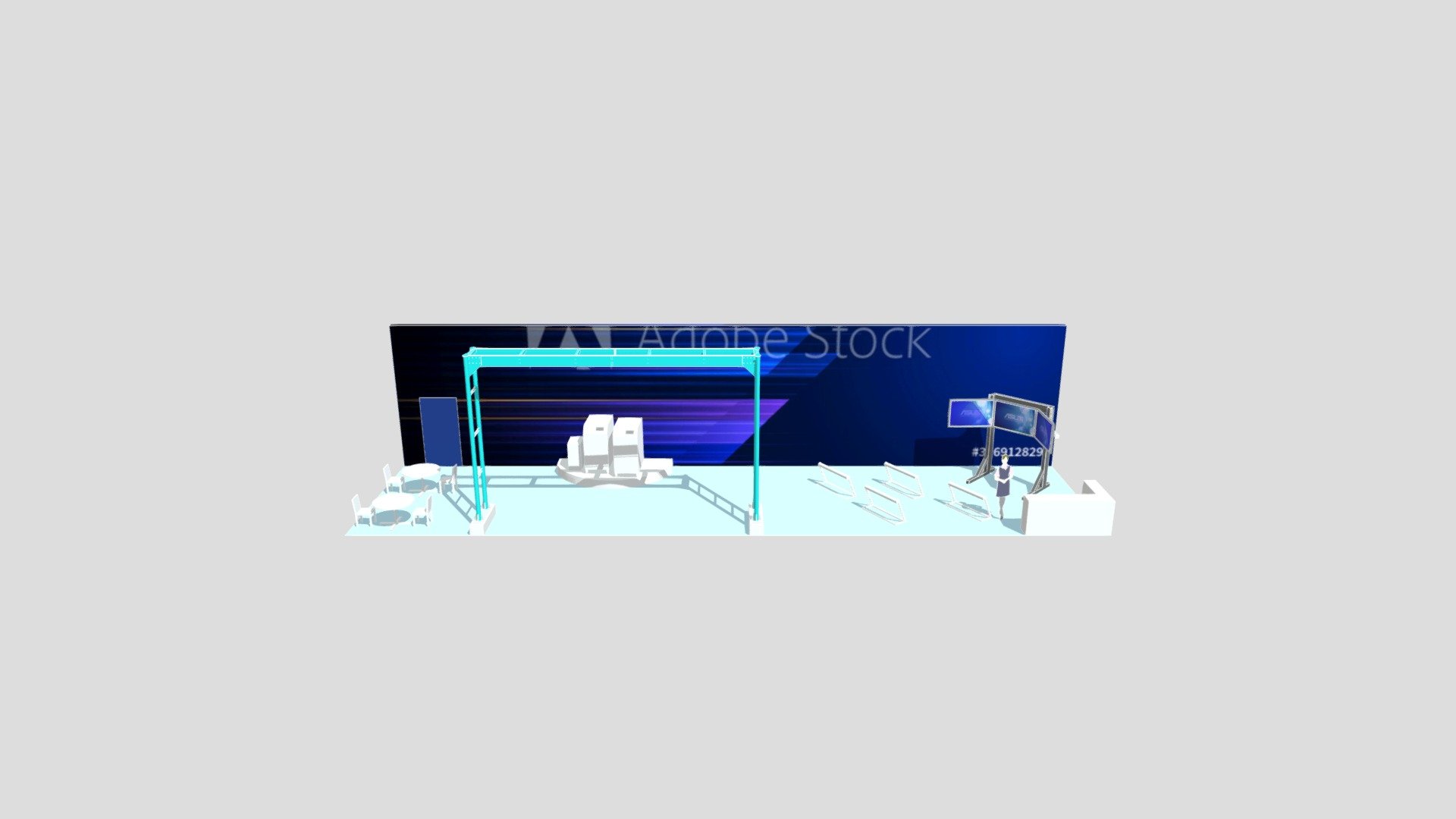 booth layout - 3D model by Kannetsu [df322a8] - Sketchfab
