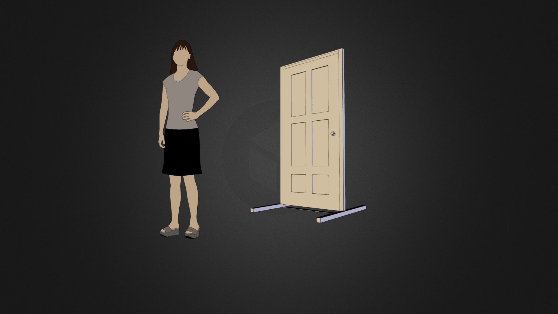 Portable Door Frame - Code:ITEM-DOOR1 - 3D model by acme5 [df32a6a ...