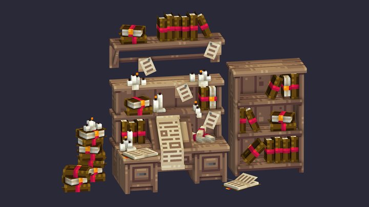 Library 3D models - Sketchfab