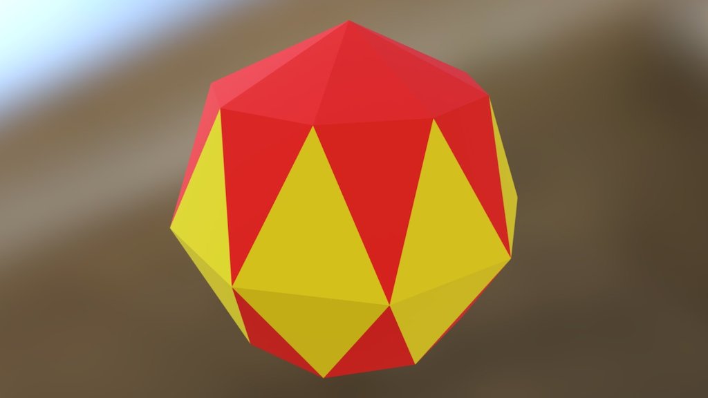 9-fold Spherical tiling with two types of Rombi - 3D model by yoshiaki ...