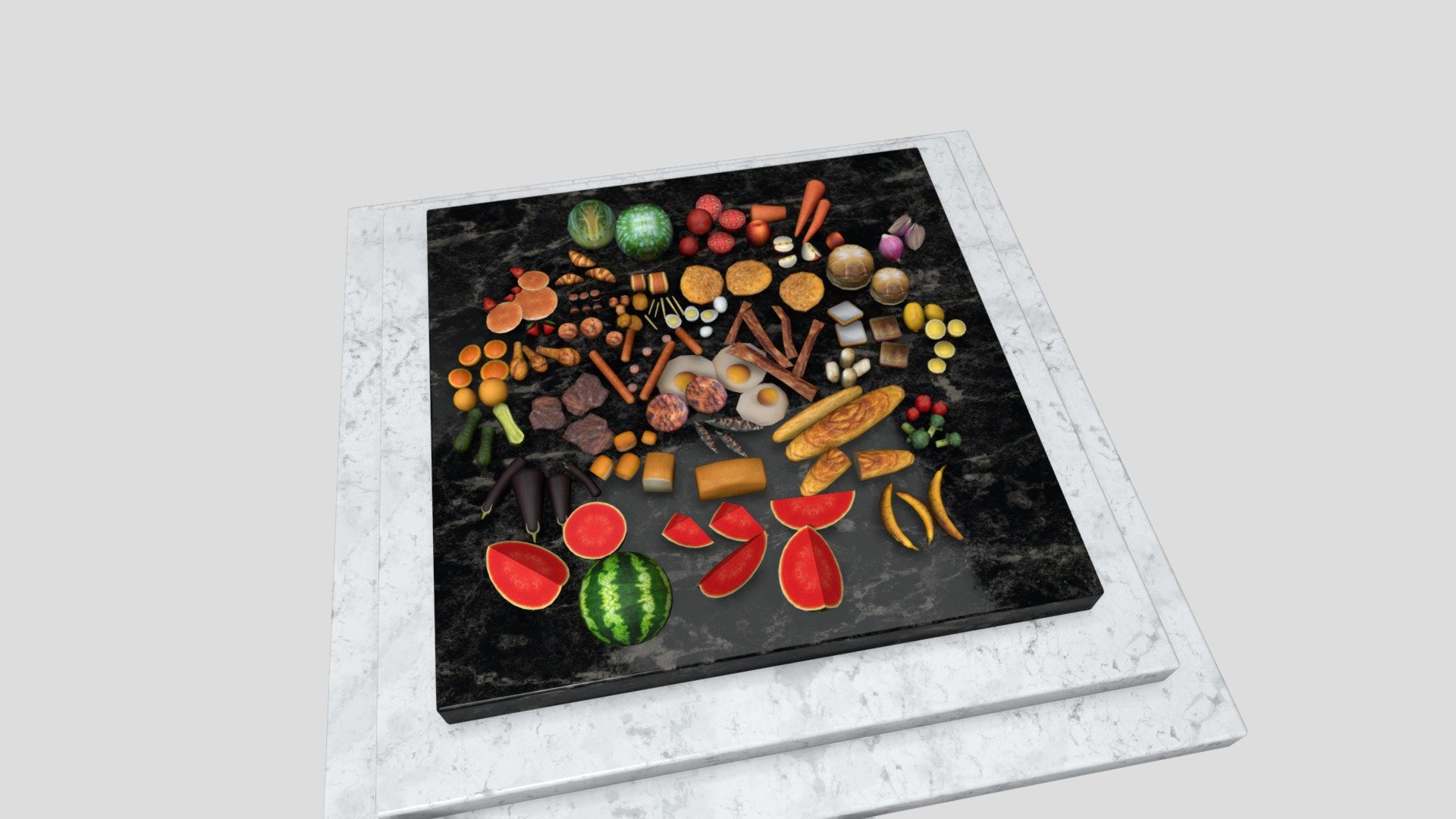 Food Pack - Download Free 3D model by loafbrr [df3e943] - Sketchfab