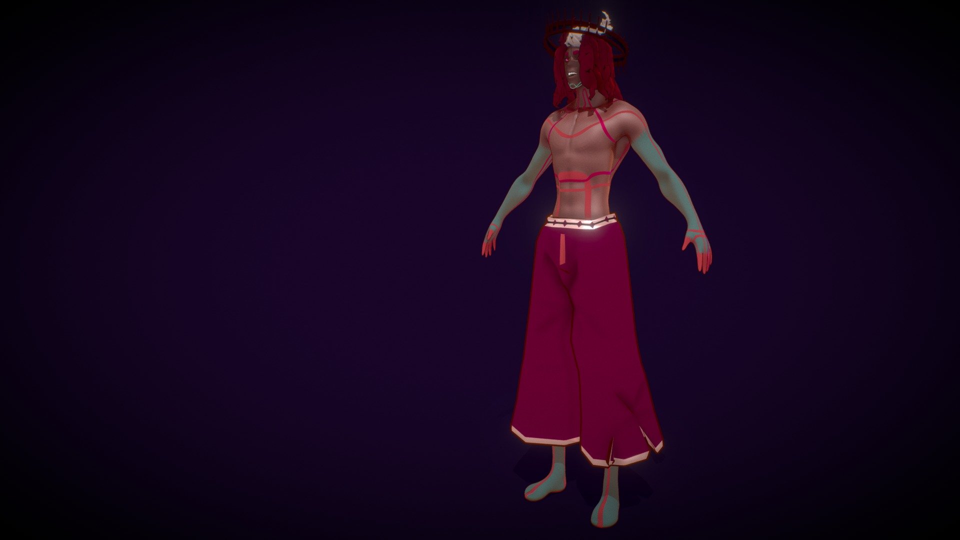 Anime Caracter - Akuma V2 - 3D model by SOULTOONZ [df3ed2b] - Sketchfab