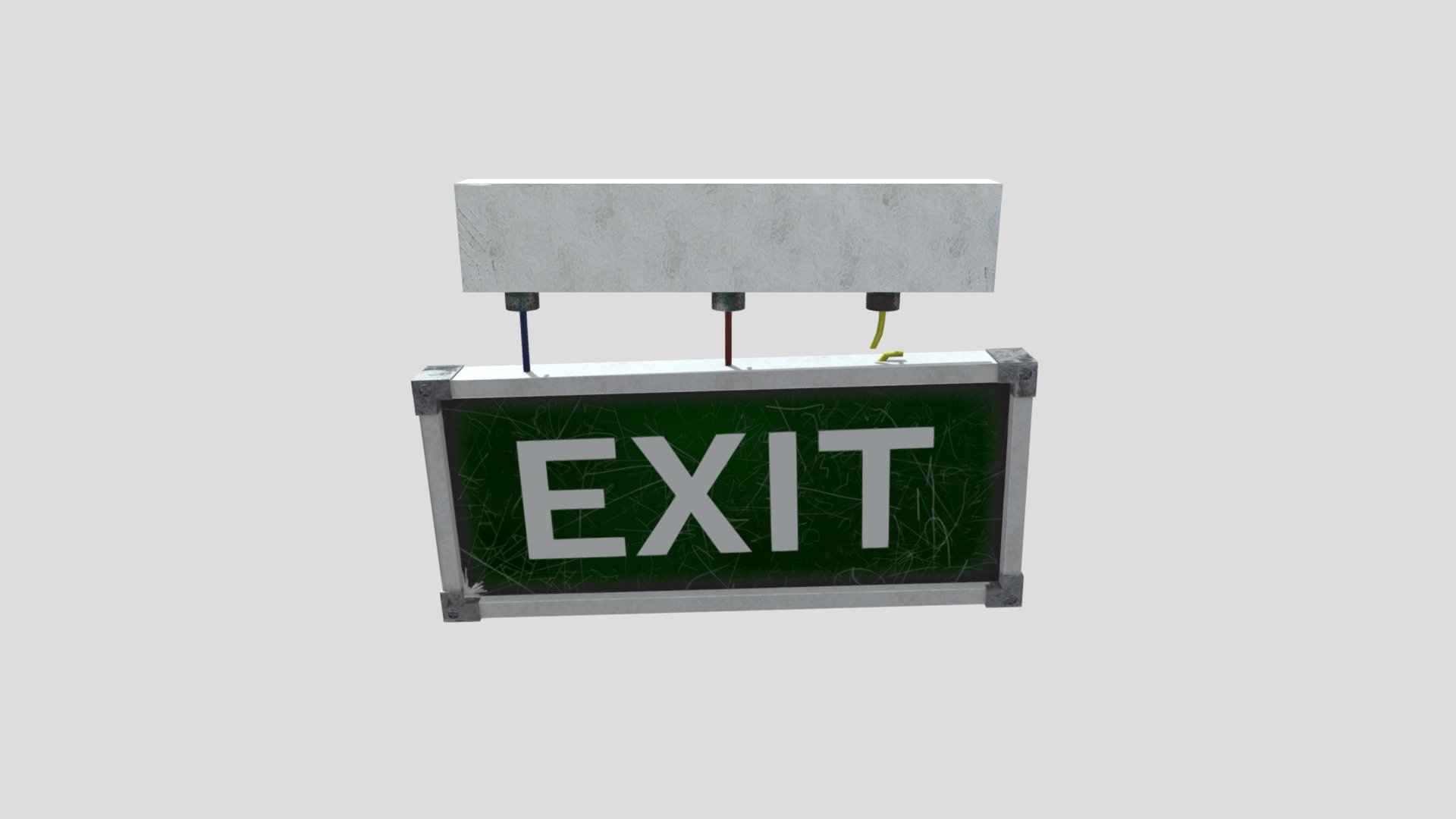 Exit sign - Download Free 3D model by zhigulinsky (@vladikzhil ...