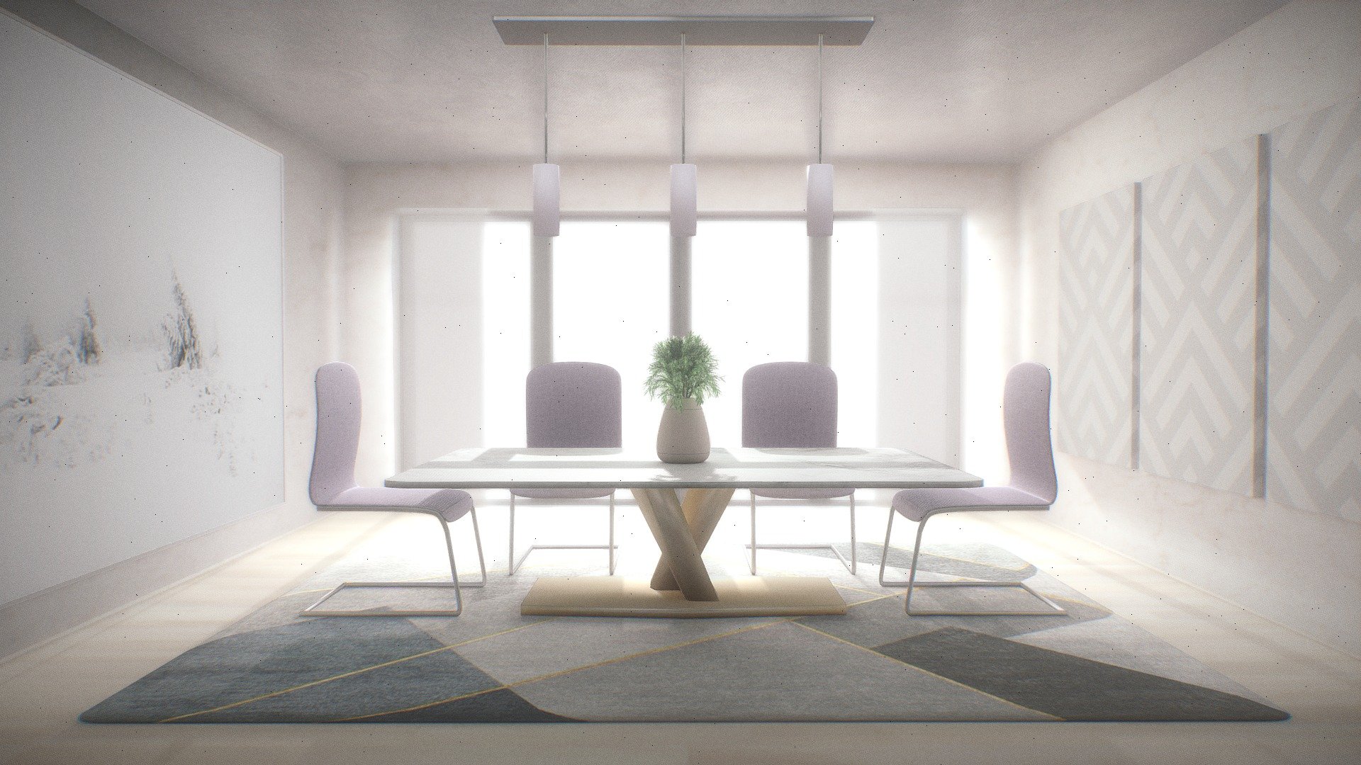 Modern Dining Room - Download Free 3D model by dylanheyes [df3f3c9 ...