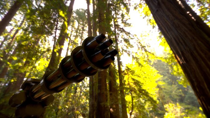 Minigun-m134 3D models - Sketchfab