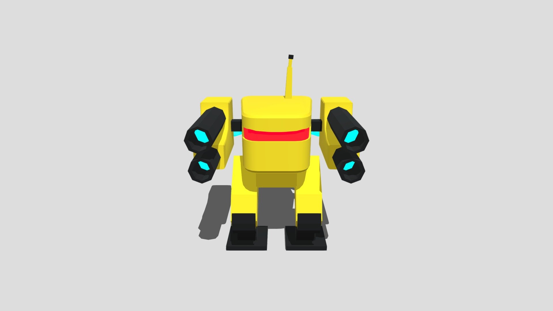 Robot Low-poly - 3D model by Fikipoki1 [df42f72] - Sketchfab