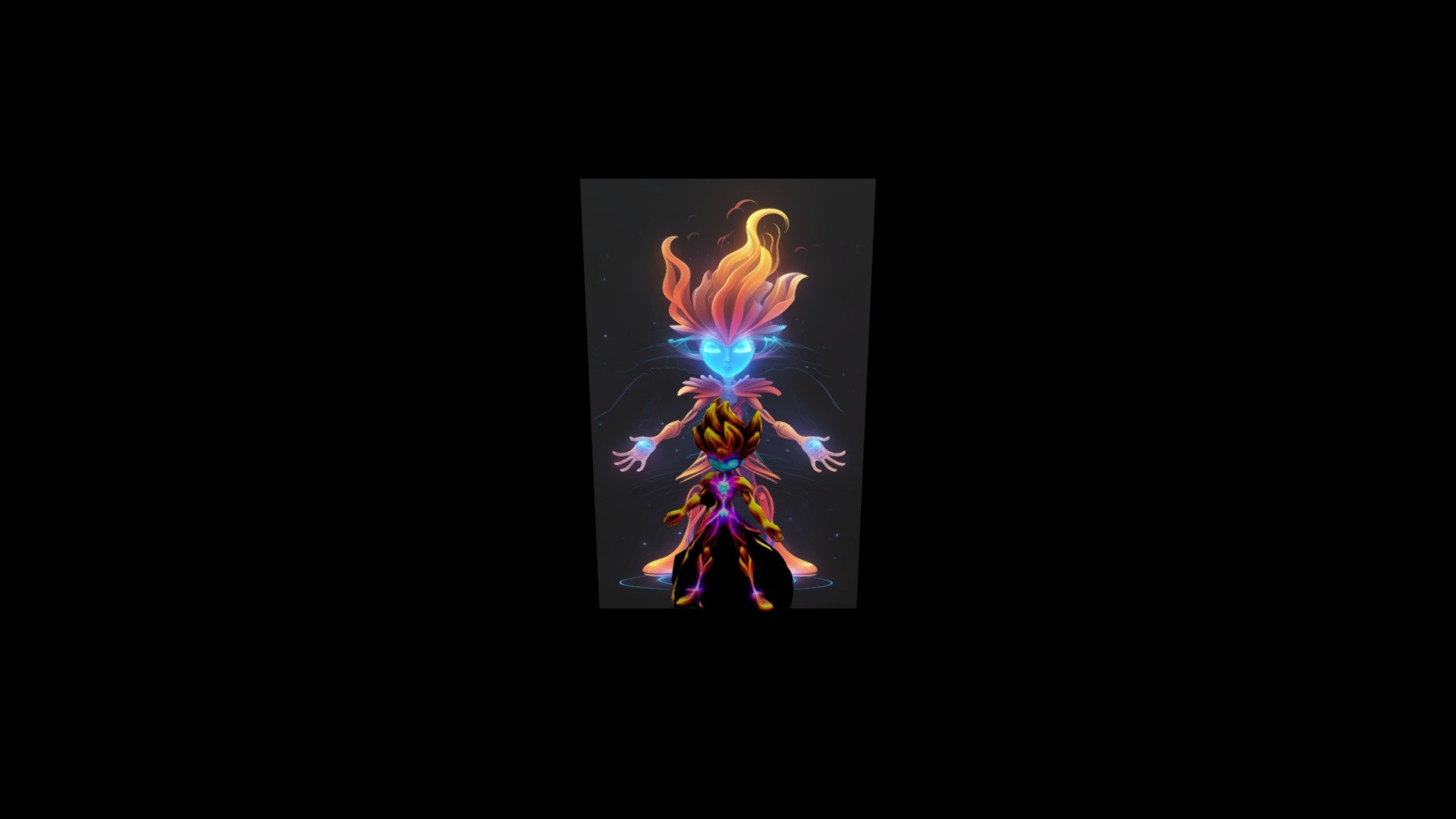"Fiery Creature in Space" A fiery creature wi - Download Free 3D model ...