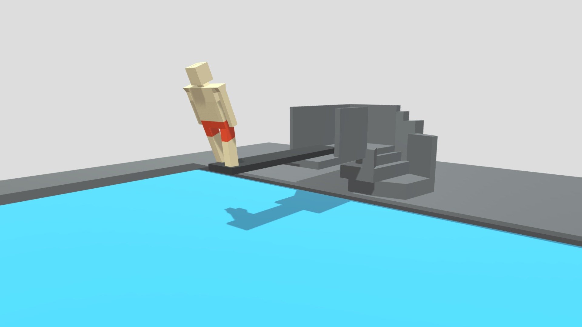 person at swimming pool animated - Download Free 3D model by timmy ...