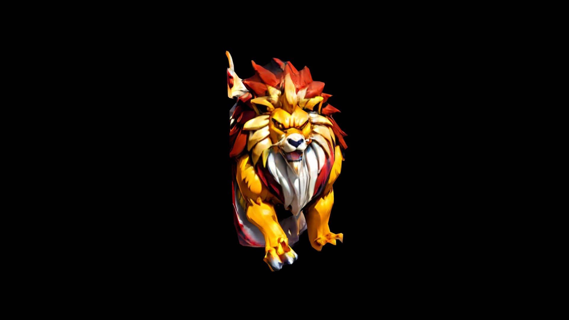 "Fierce Feline Roaring Big Cat Cartoon Illustrat - Download Free 3D ...