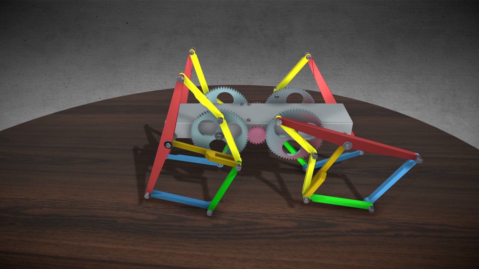 Walking Machine (Amanda Ghassaei Walker) - Download Free 3D model by ...