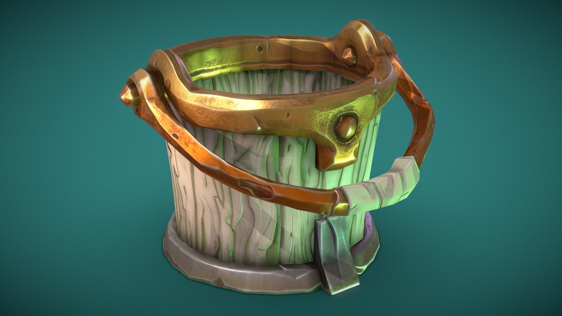 Stylized bucket (Darksiders: Genesis fan art) - 3D model by mannik ...
