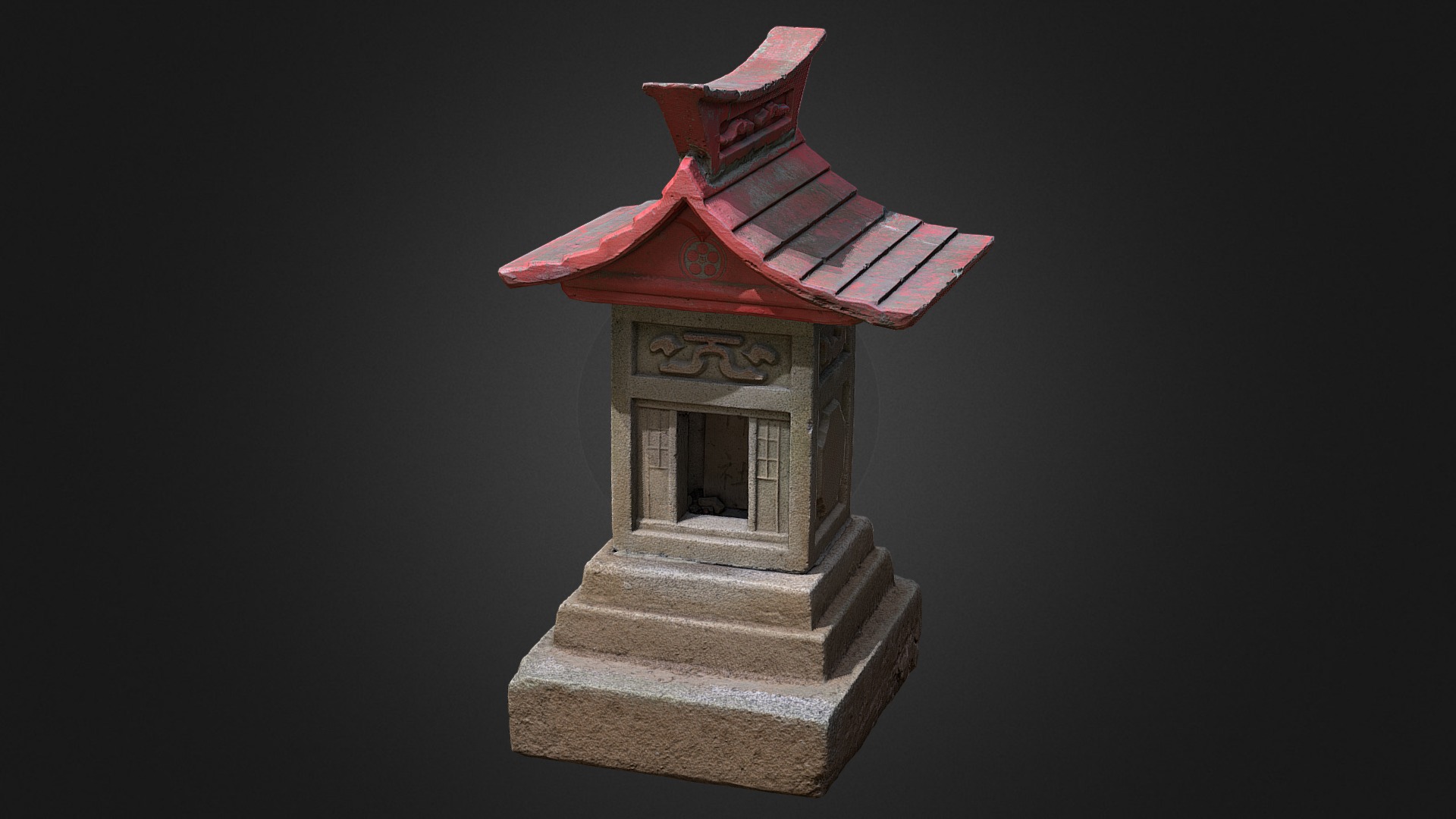 Stone Hokora (miniature Shinto shrine) - 3D model by Vlad (@ssh4 ...