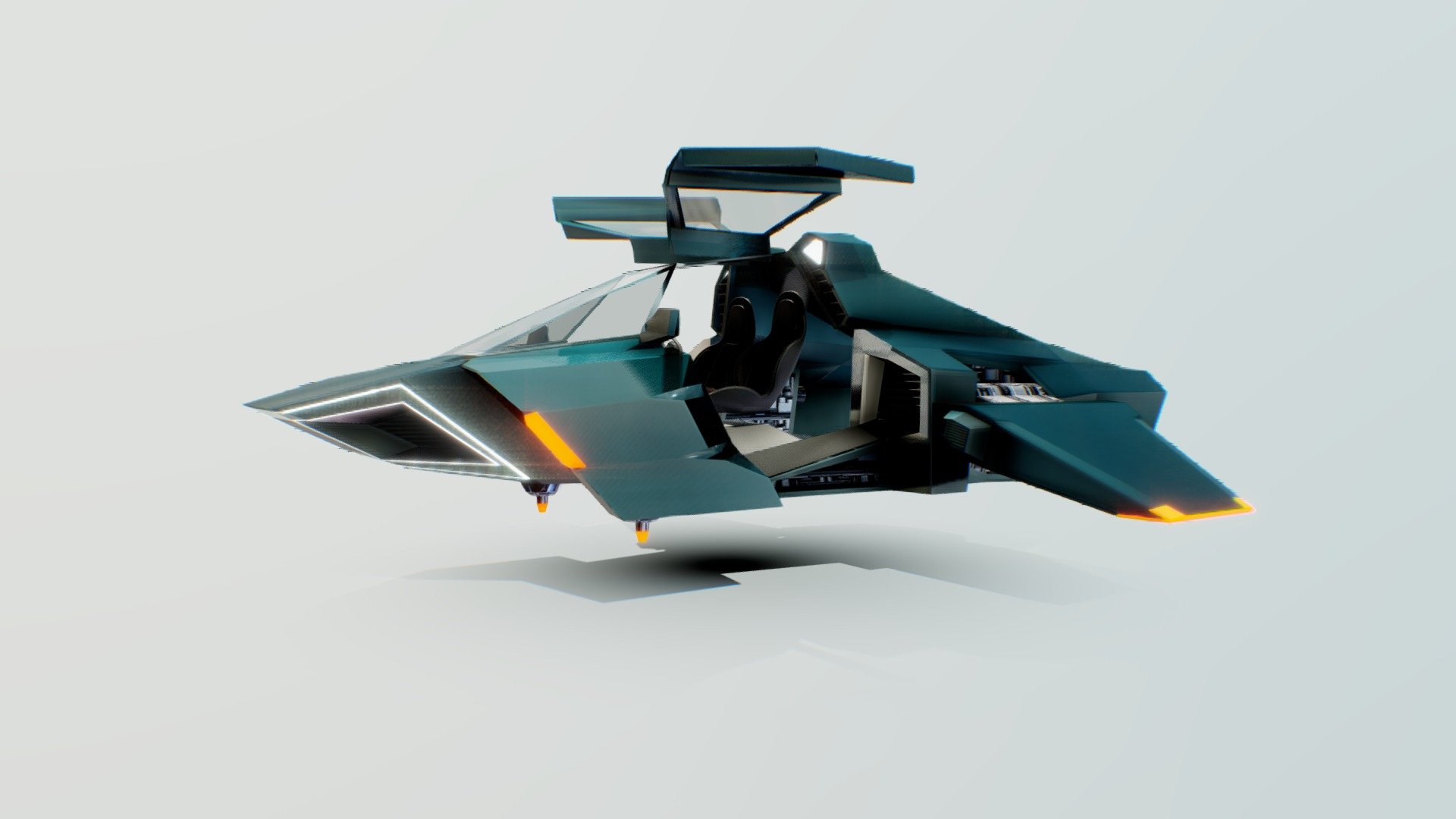 Hover Shark Jet car - 3D model by VertaScan [df50875] - Sketchfab