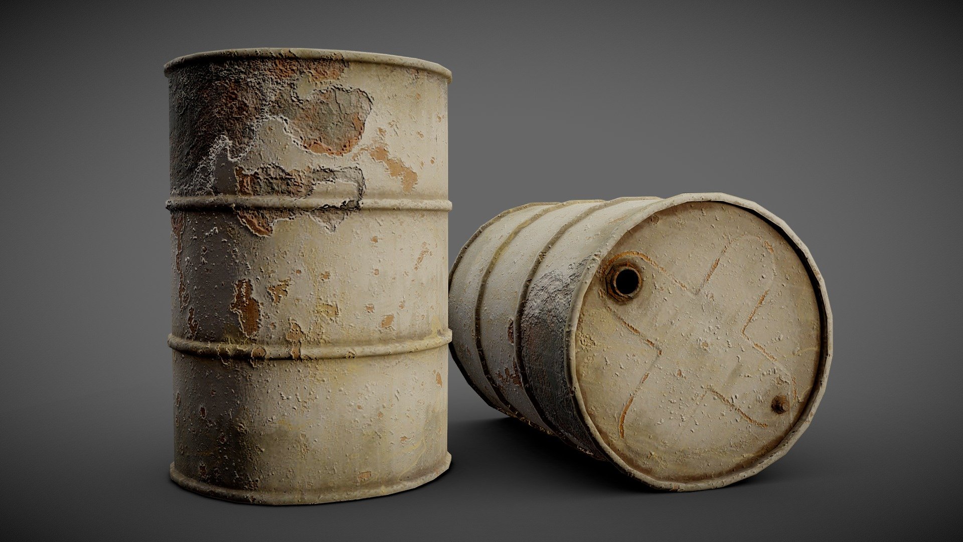 Rusty Metal Barrel Prop - Download Free 3D model by Wille Evensson ...