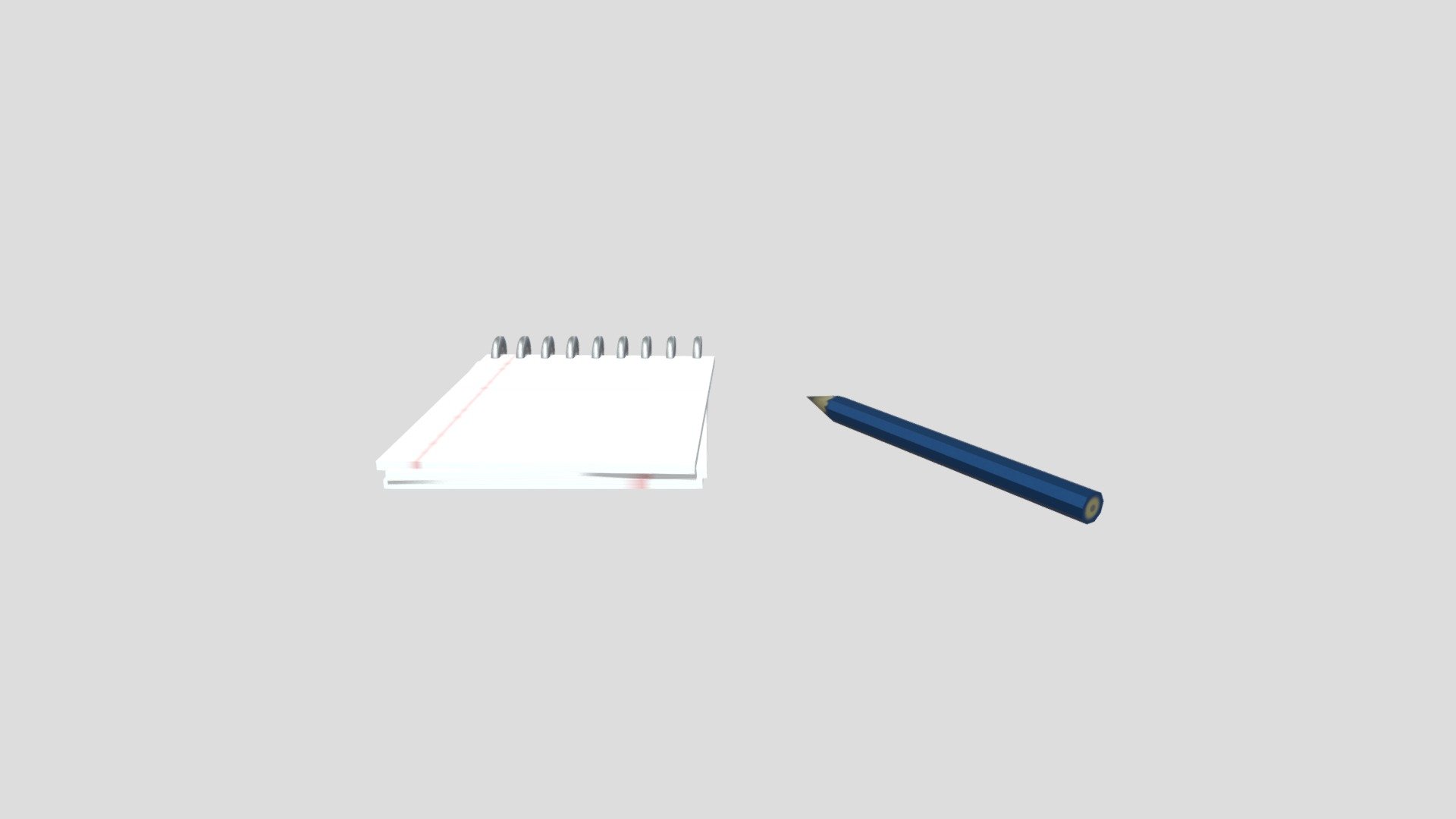 Note pad and pencil low poly - Download Free 3D model by Renee B ...