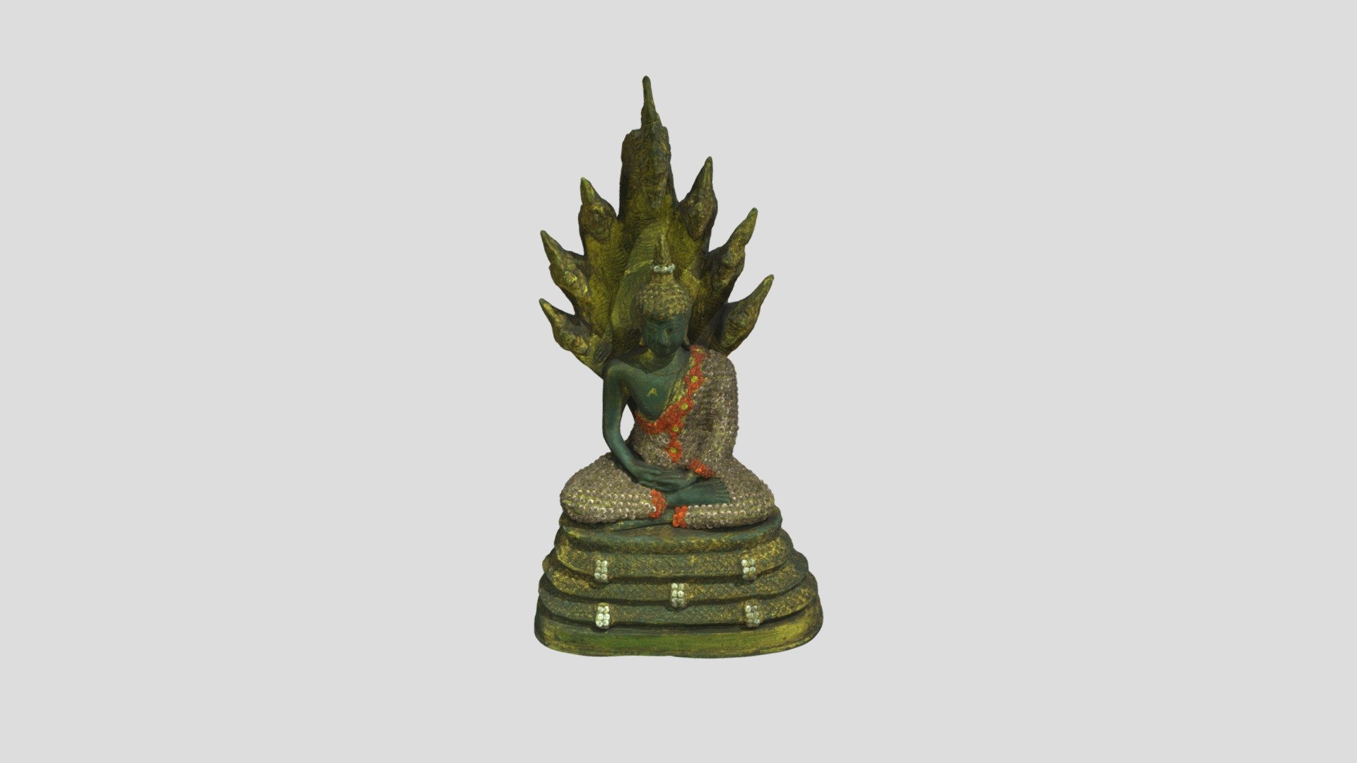 Buddha protected by the hood of the naga - 3D model by metaidolstudio ...