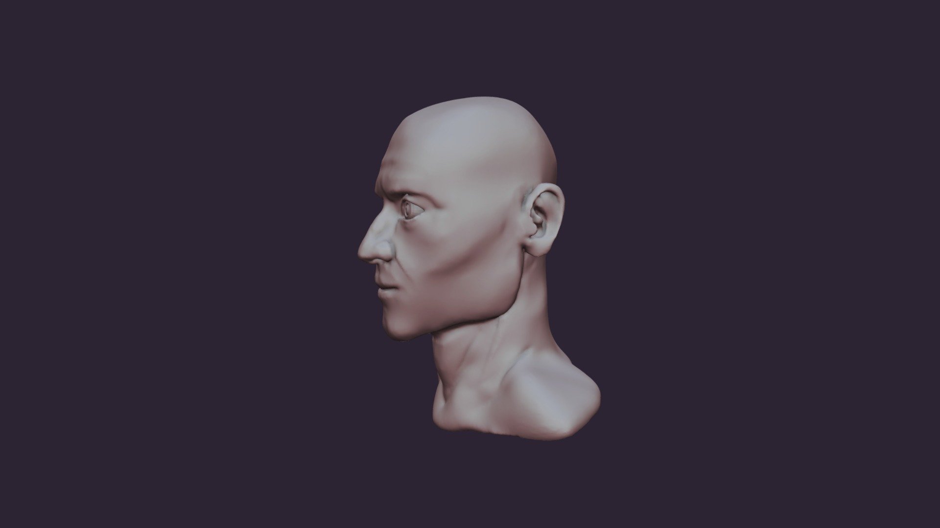 Semirealistic Male Head Sculpt Practice - Download Free 3D model by ...