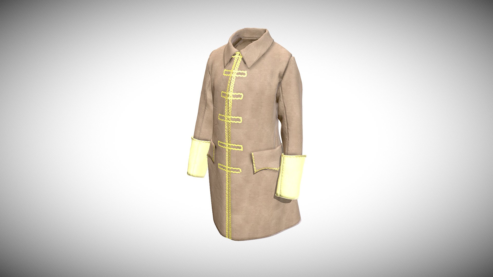 Coat #4 from a traditional engraving - Download Free 3D model by Mariia ...
