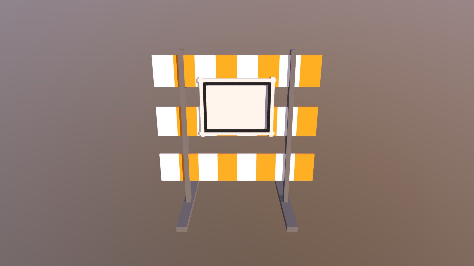 Construction Road Block - 3D model by Arafall [df671c8] - Sketchfab
