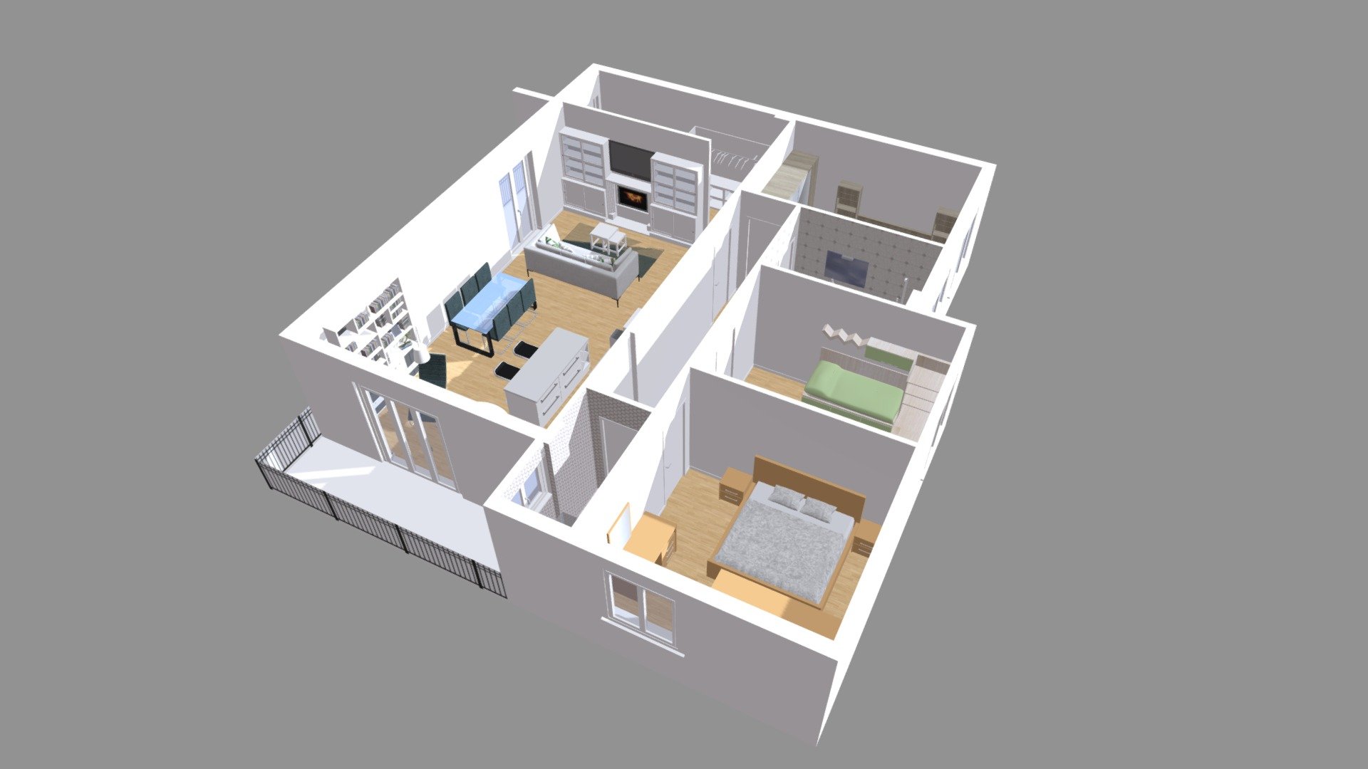 Apartment - 3D model by fabio.felicini [df6b25b] - Sketchfab