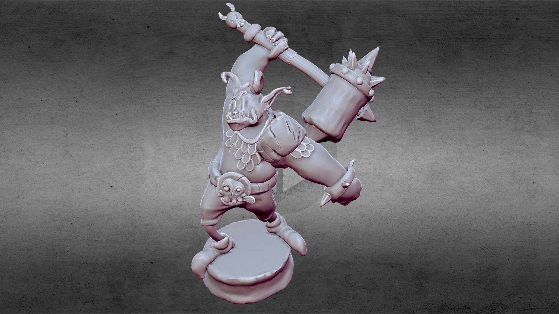 Gron the savage warrior - 3D model by Manun (@crazymanuel) [df6bcc5 ...