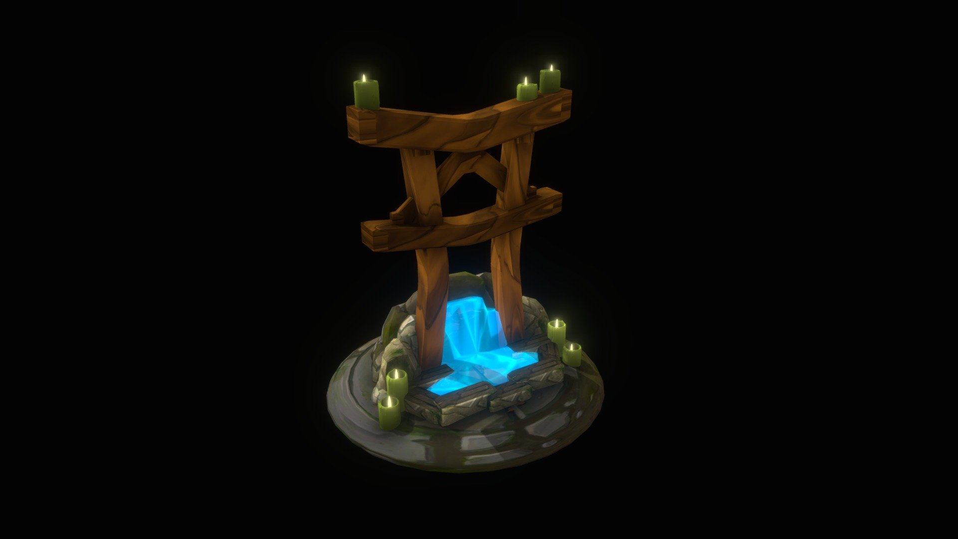 Enchanted Water Scene With Candels - Download Free 3D model by MA3D ...