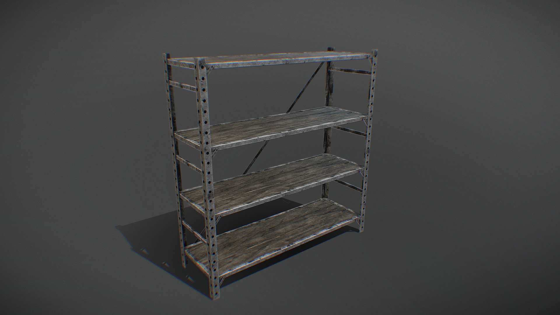 Metal shelf low-poly 3D model Low-poly 3D model - Buy Royalty Free 3D ...