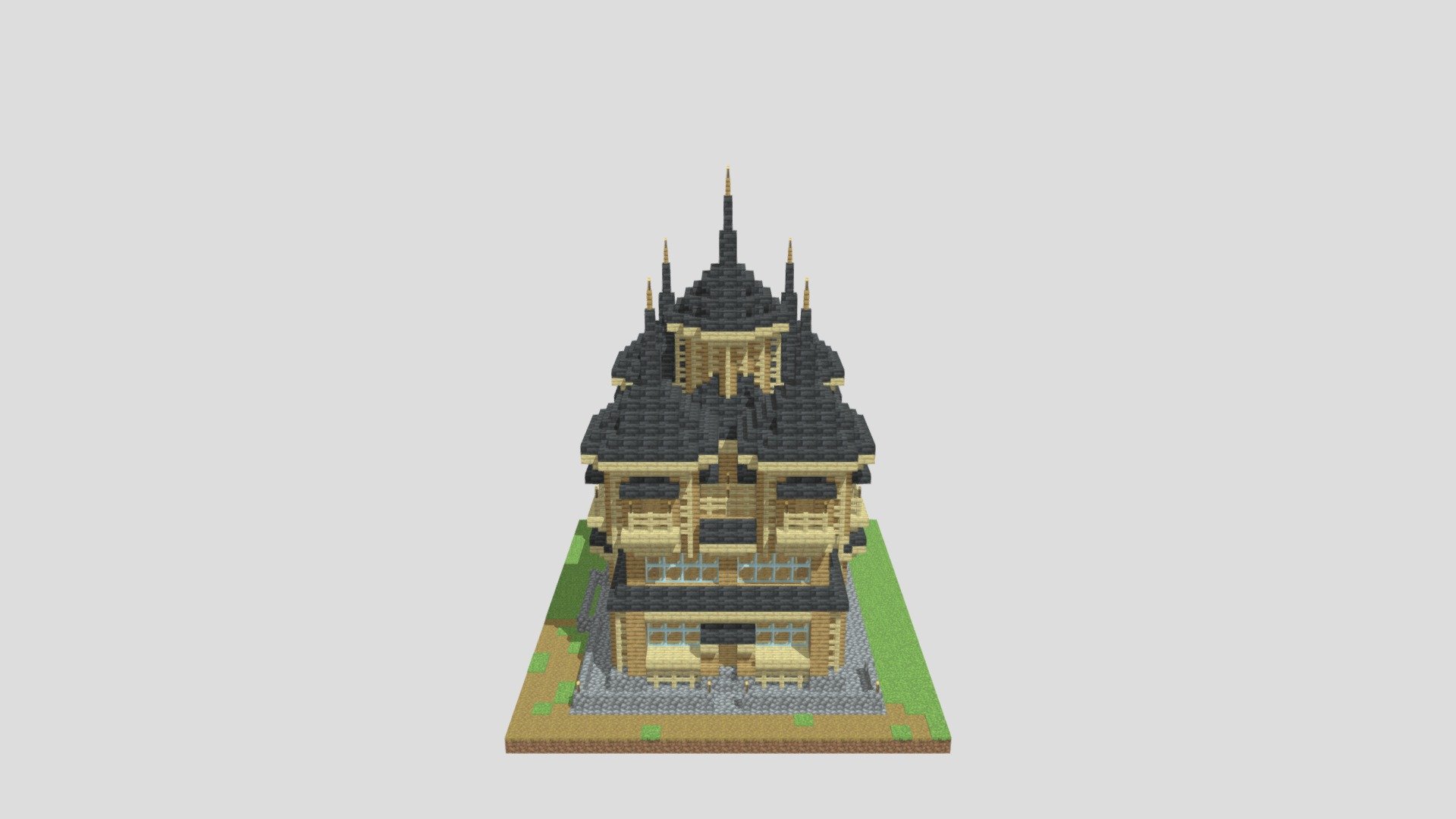 Castle House - Download Free 3D model by Minecrafter1984 ...