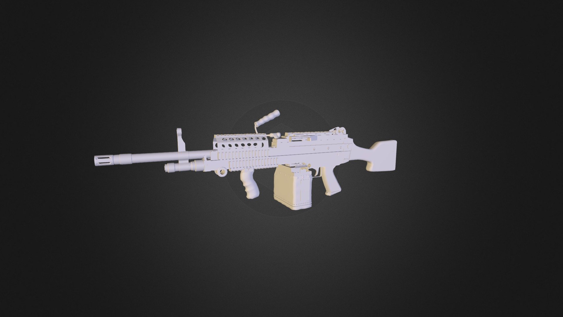 Weapon / MK48 - 3D model by assifuah [df7bfbf] - Sketchfab