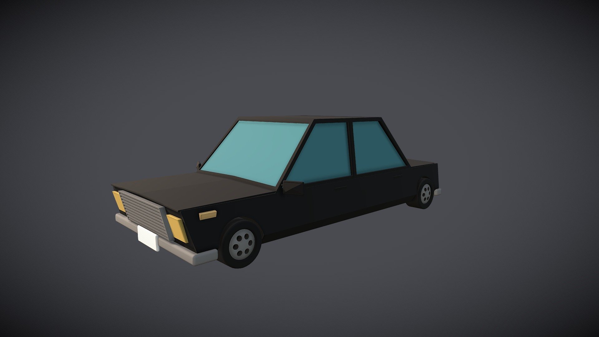 Low-Poly Black Car - Buy Royalty Free 3D model by Incod ART 3D ...