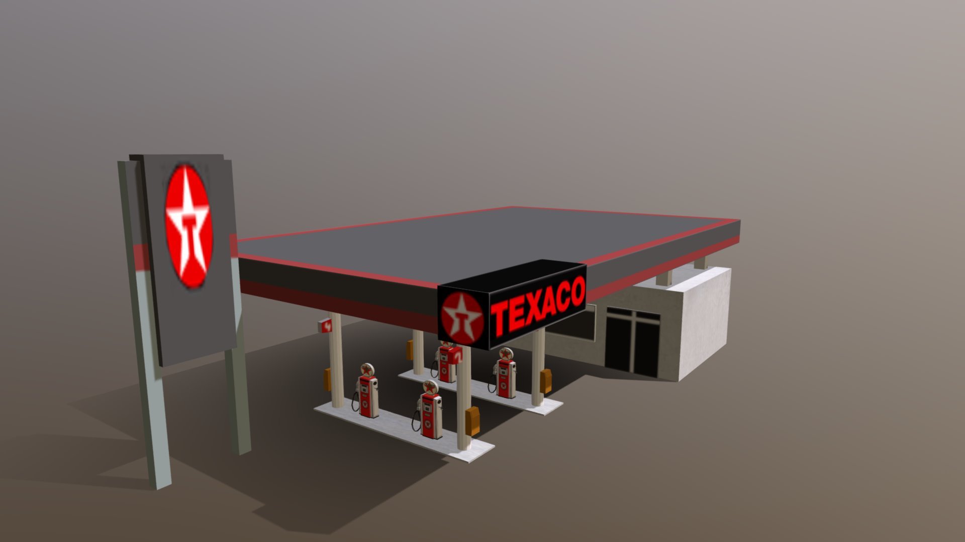 Petrol Station - 3D model by martingruscher [df7df4c] - Sketchfab