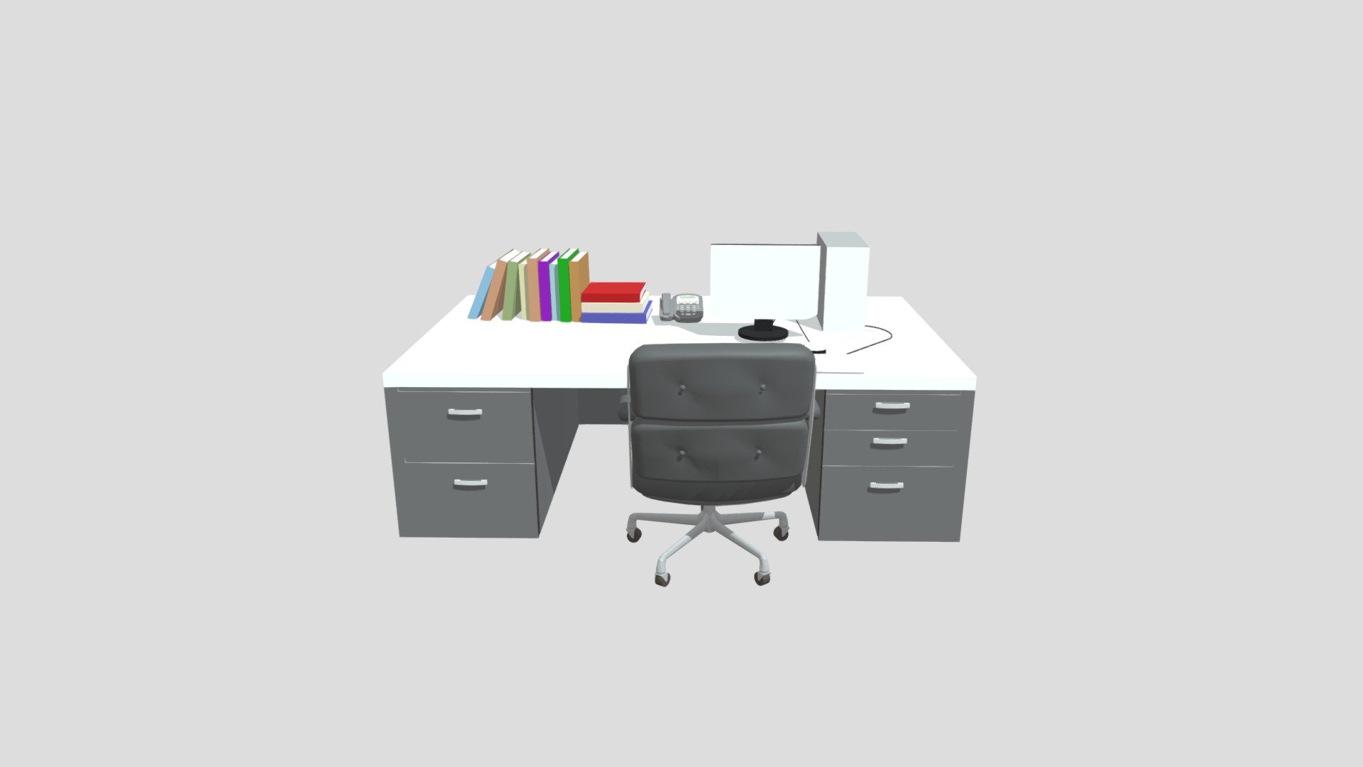 Desk - 3D model by lidwina_rachel [df7f386] - Sketchfab