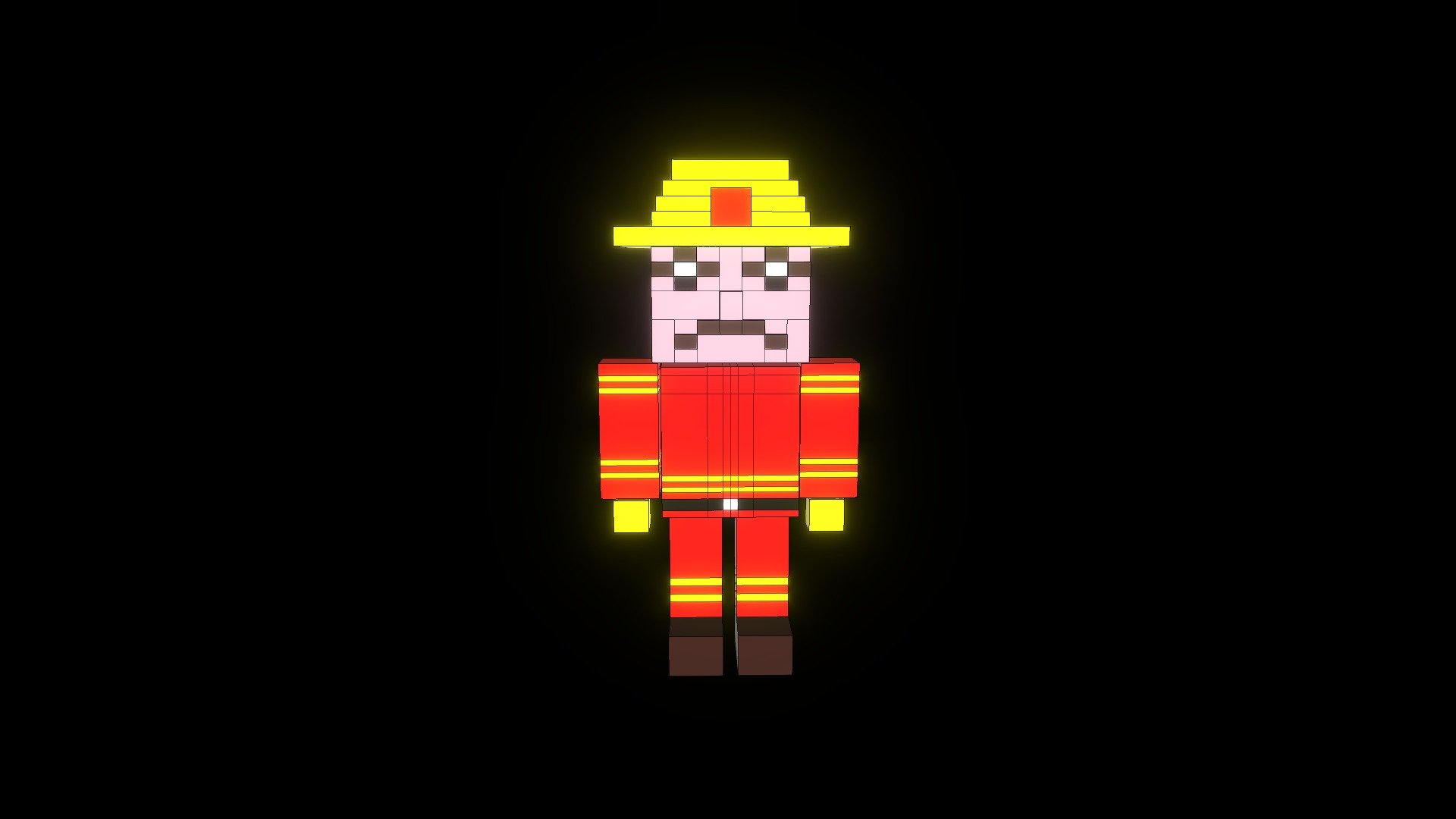 Low Poly Firefighter - 3D model by aka.solo_ [df7f6ac] - Sketchfab