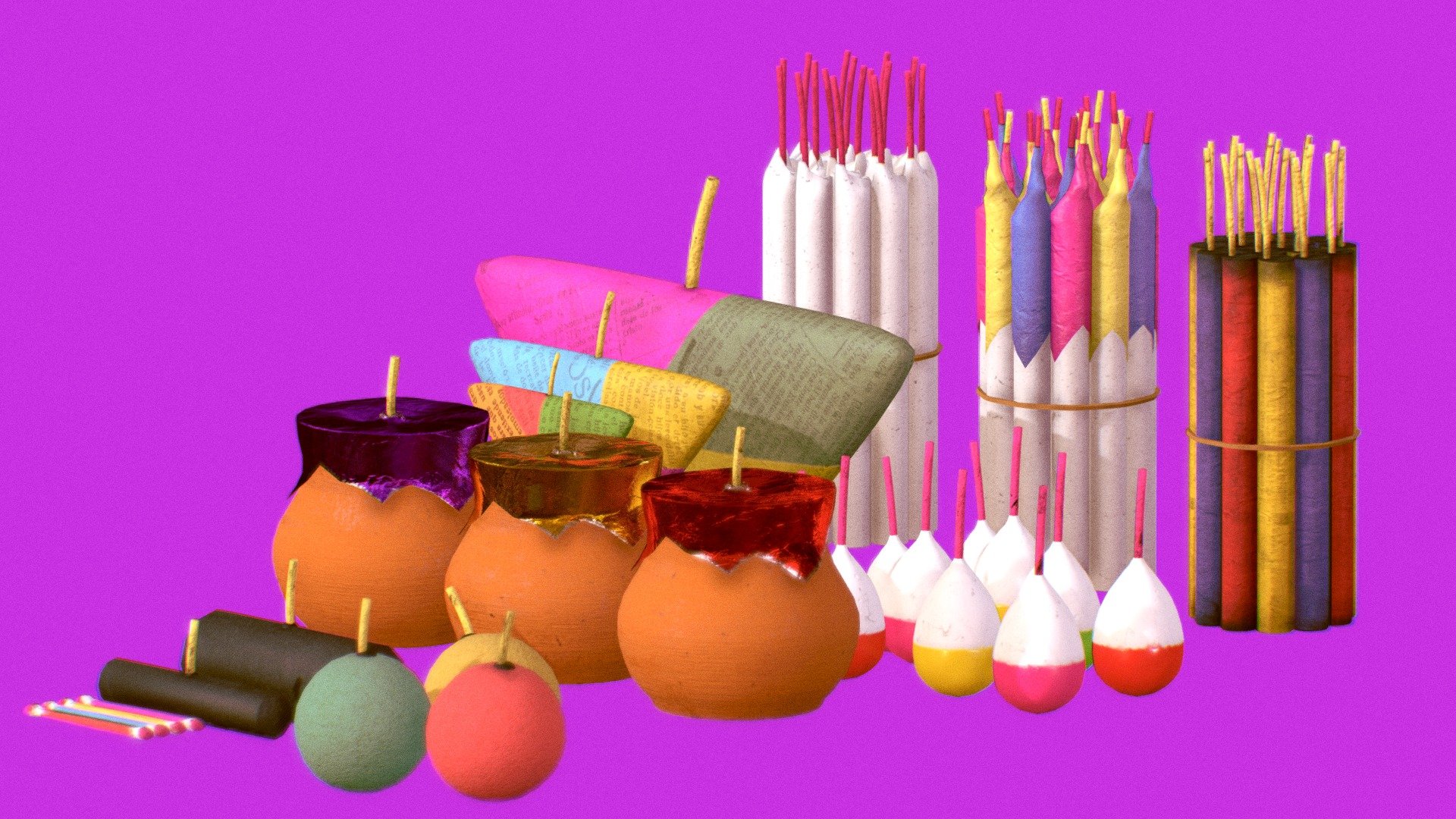 MEXICAN FIRECRACKERS - Buy Royalty Free 3D model by Leo Isidro (@leo ...