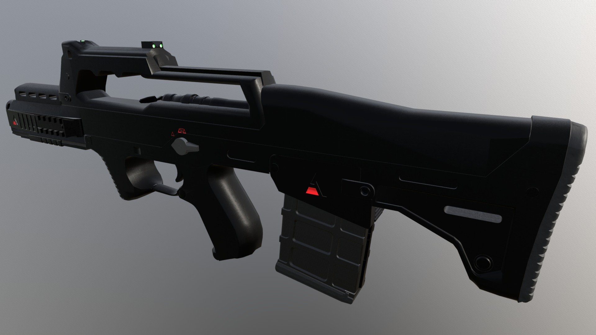 Futuristic Rifle - 3D model by Dovafox (@dovafox90) [df87af0] - Sketchfab