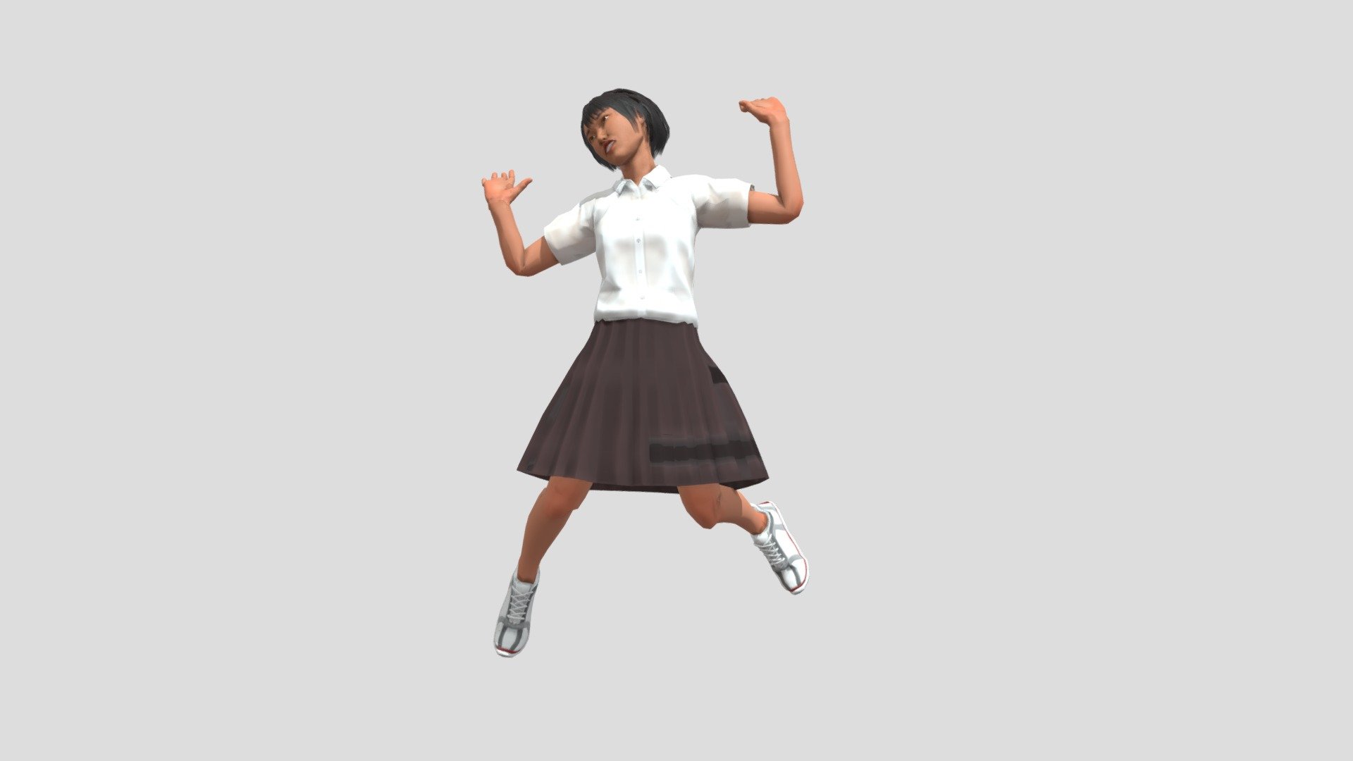 Jumping girl - 3D model by yamazou [df8cdd5] - Sketchfab