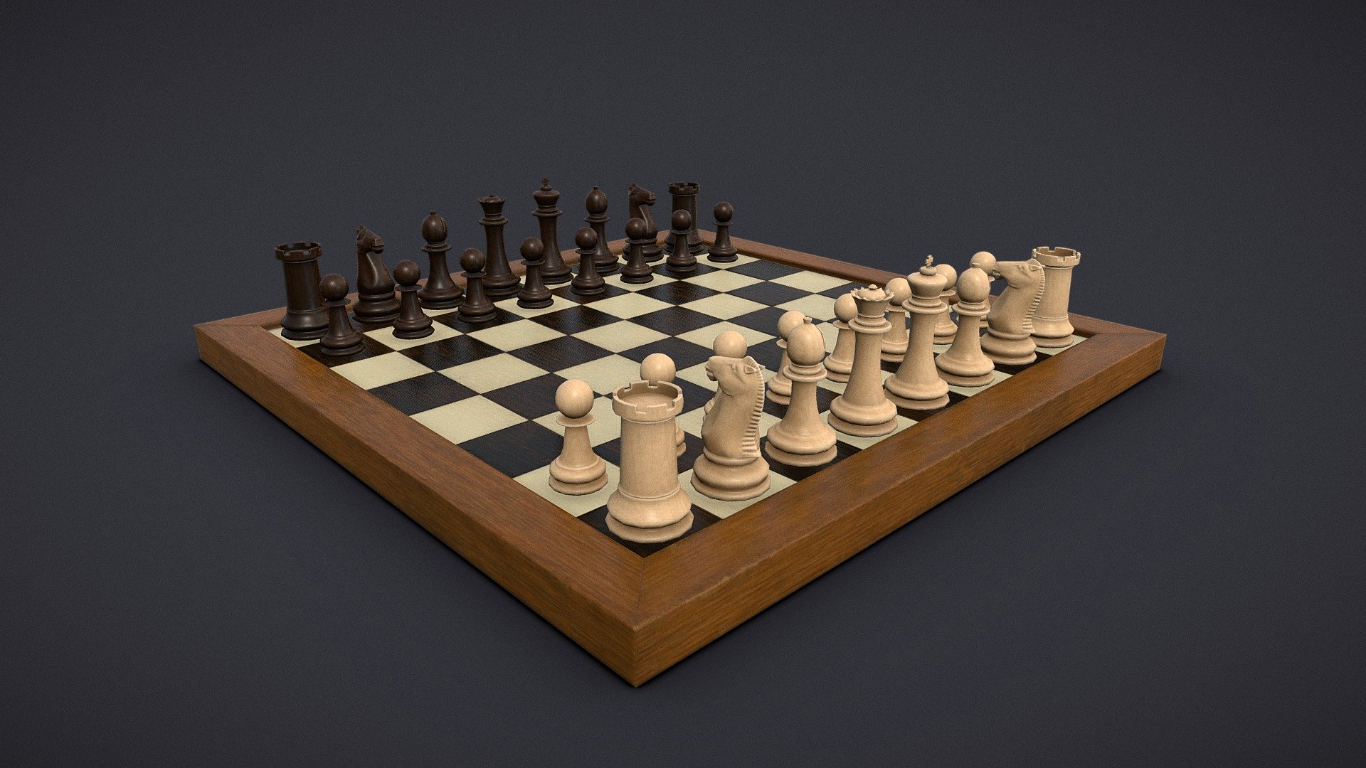 Chess Set - Download Free 3D model by Tomas Dvorak (@Tomas_Dvorak ...
