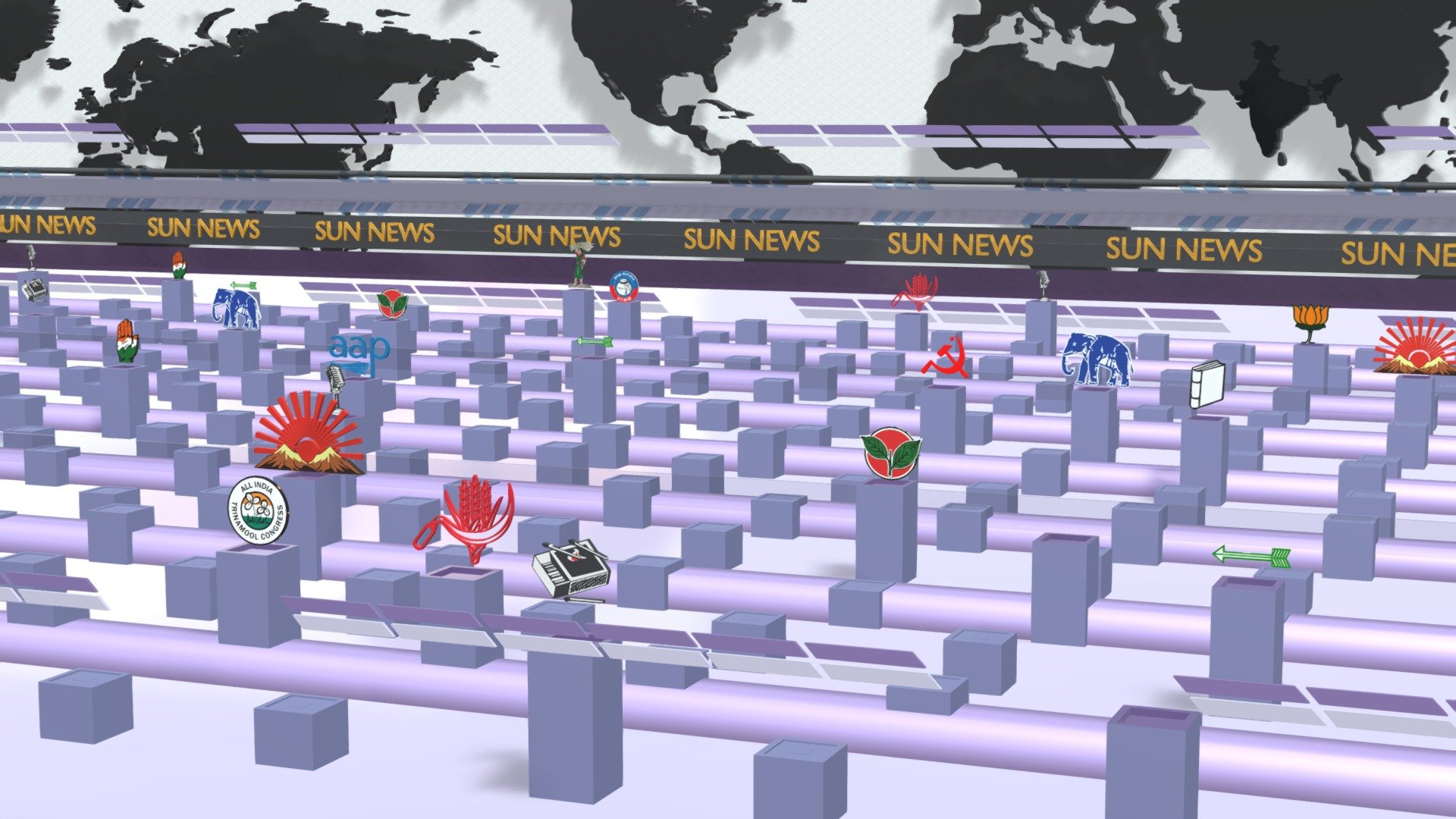 SUN NEWS ELECTION BG - 3D model by LOKESHBKB [df905e6] - Sketchfab