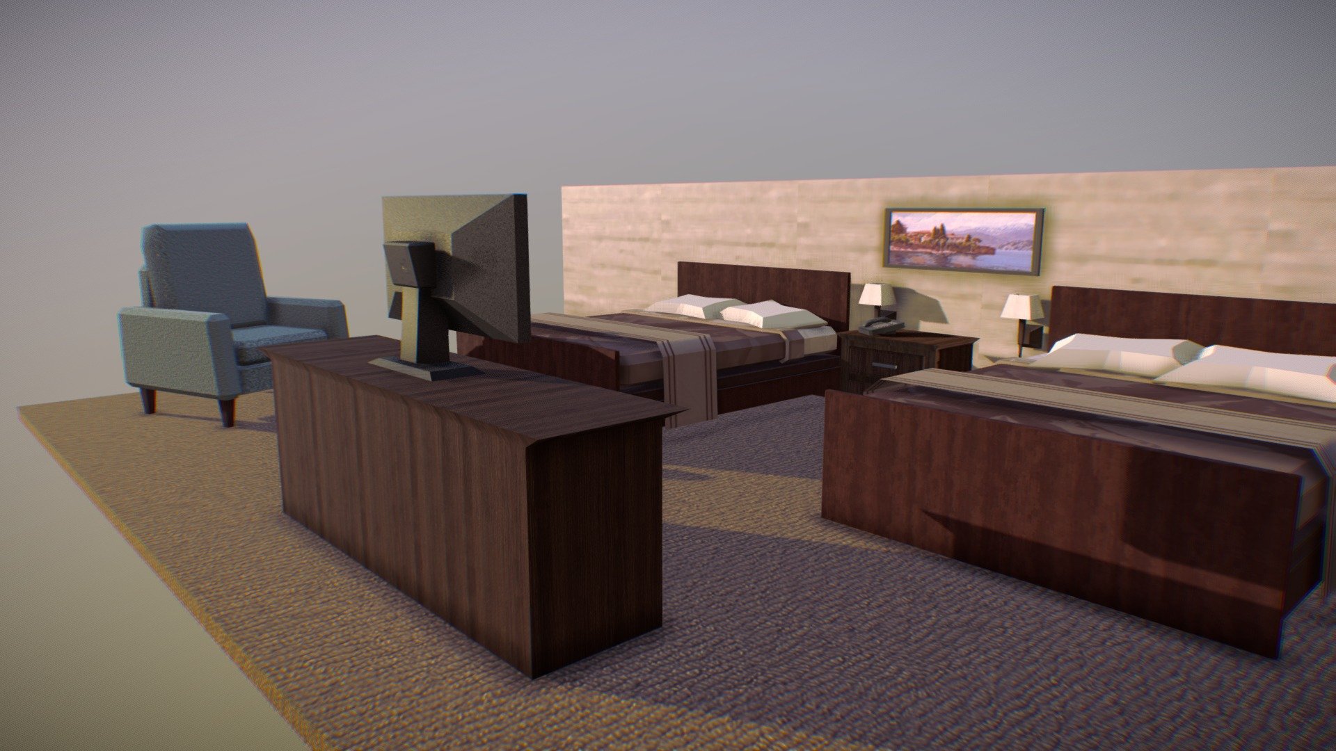 DIG 4324C Modular Environment - Motel Room - 3D model by rafi.layish ...