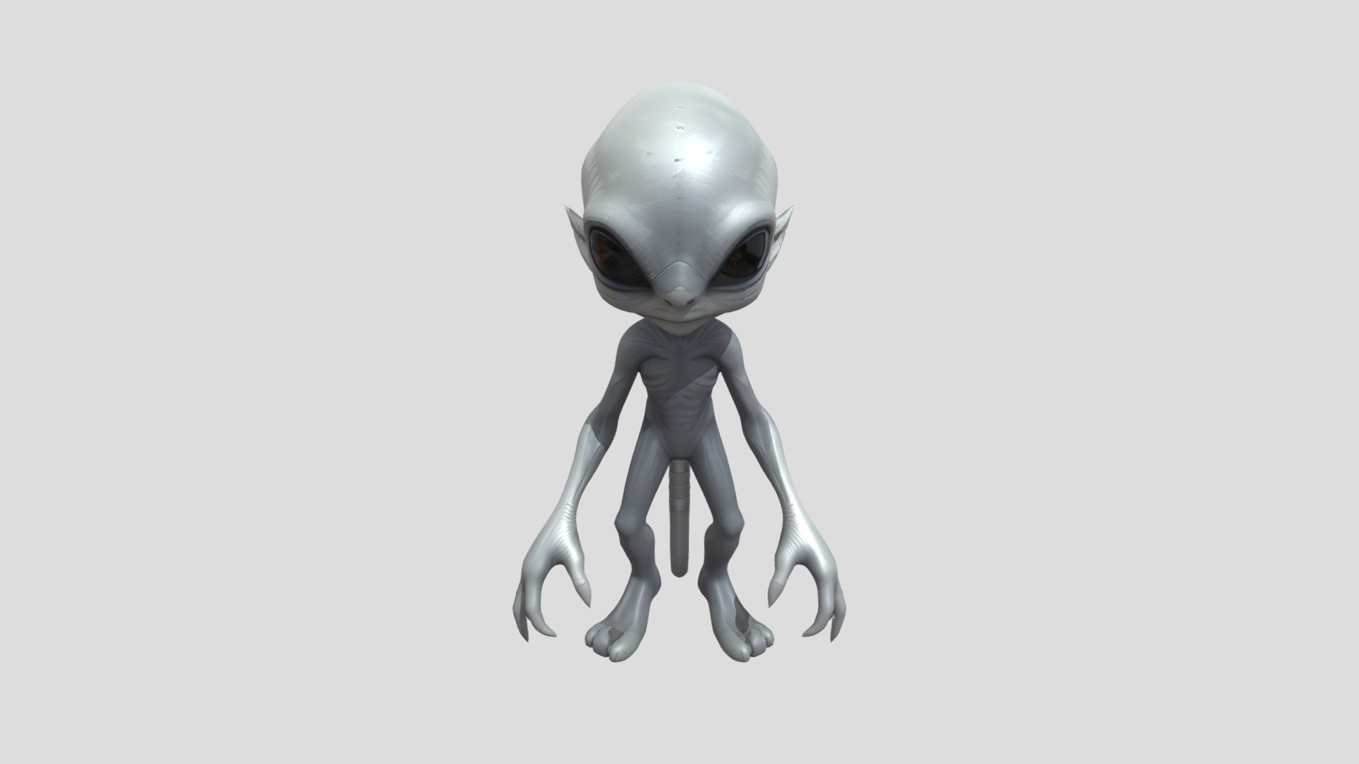 extraterrestrial creature with large head - 3D model by abysus (@abys ...