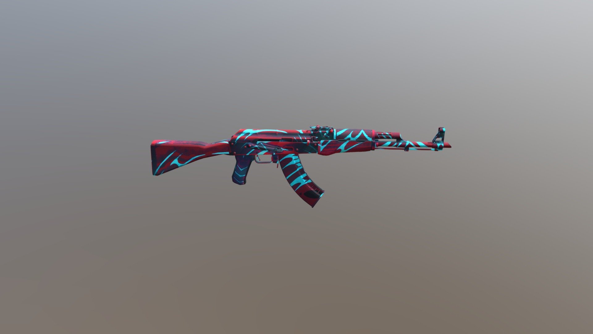 AK-47 | Neon Wave - 3D model by Xgrant00 [df95617] - Sketchfab