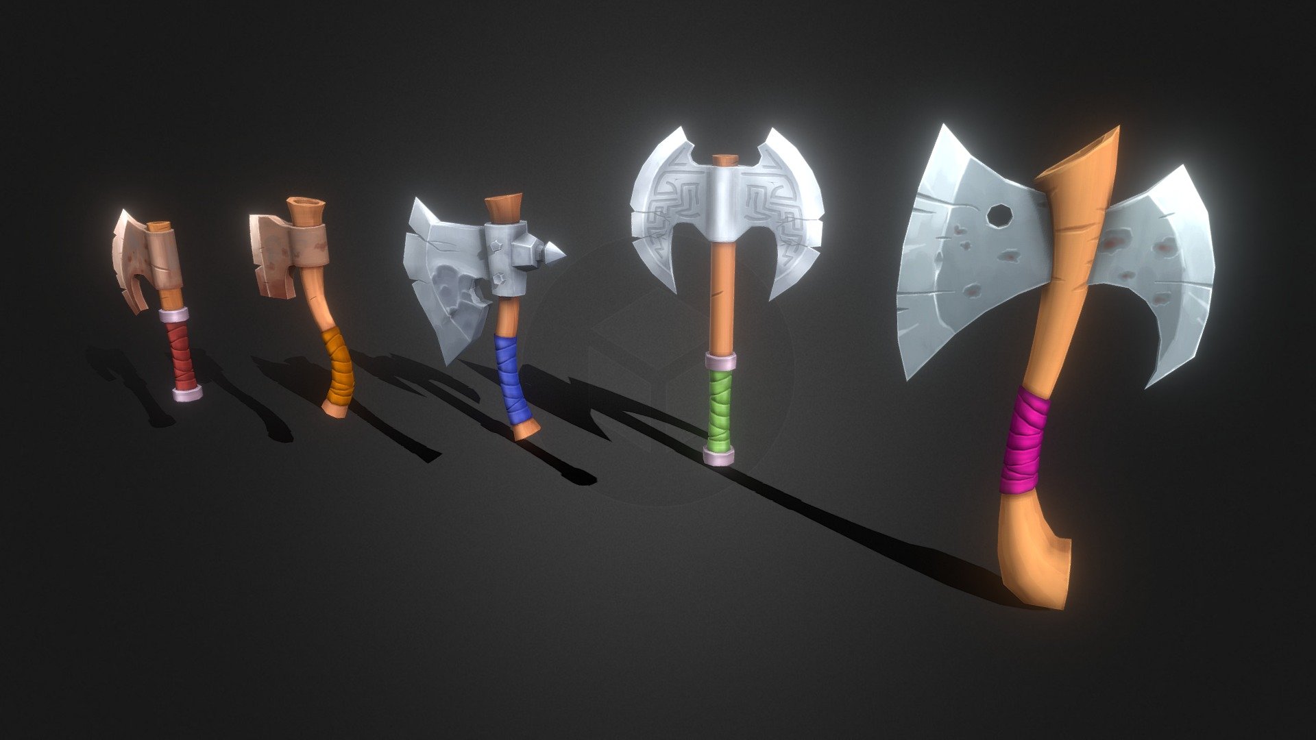 Hand-Painted Axes - 3D model by Graham (@graham3d) [df974f2] - Sketchfab
